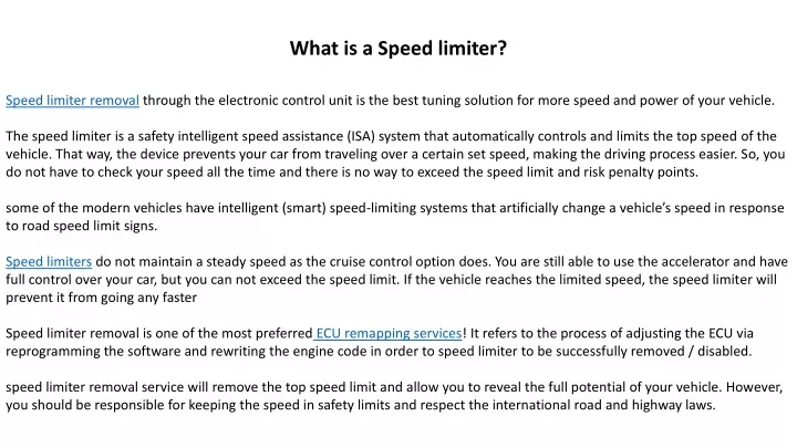 PPT - What is a Speed limiter PowerPoint Presentation, free download ...
