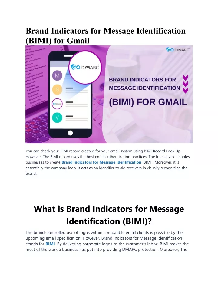 PPT - Brand Indicators for Message Identification for Gmail - Why ...