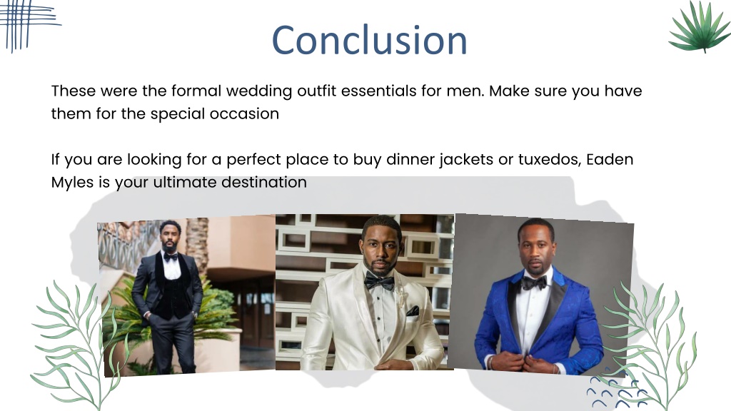 PPT - A Guide to Formal Wedding Outfit For Men PowerPoint Presentation ...