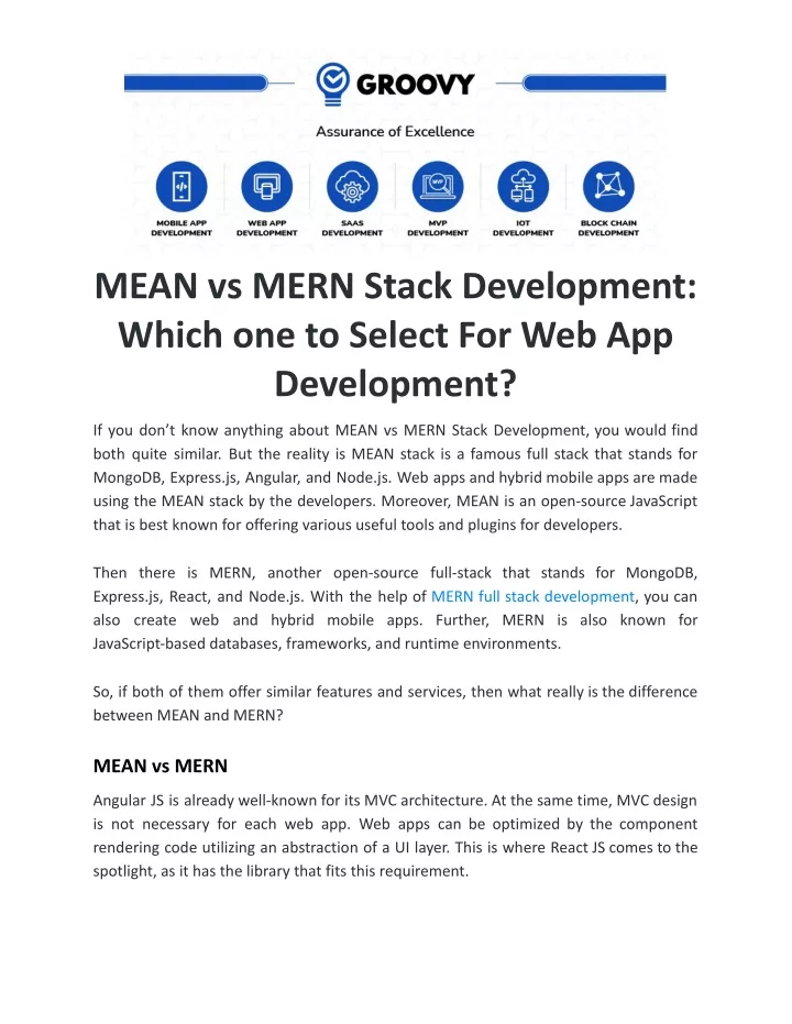 PPT - MEAN vs MERN Stack Development_ Which one to Select For Web App ...