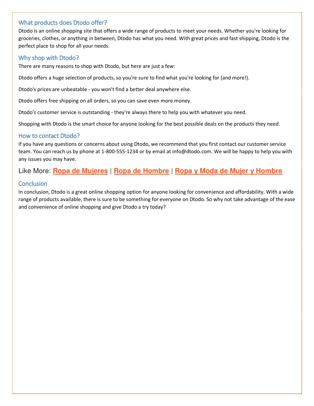 PPT - Dtodo is Online Shopping to Fullfill Your Needs PowerPoint ...