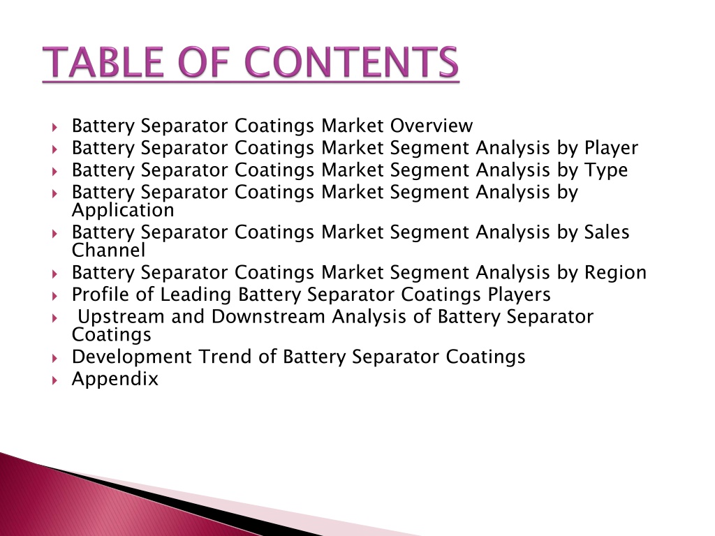 PPT - Exclusive Report on Global Battery Separator Coatings Market by ...