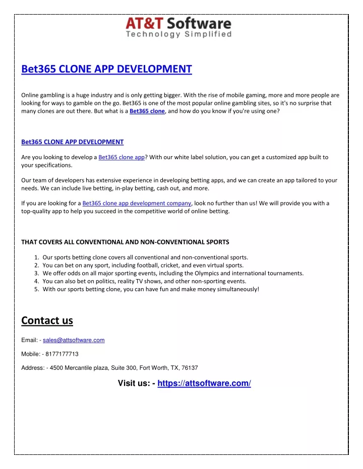 PPT - Attsoftware Bet365 Clone App Development PowerPoint Presentation ...