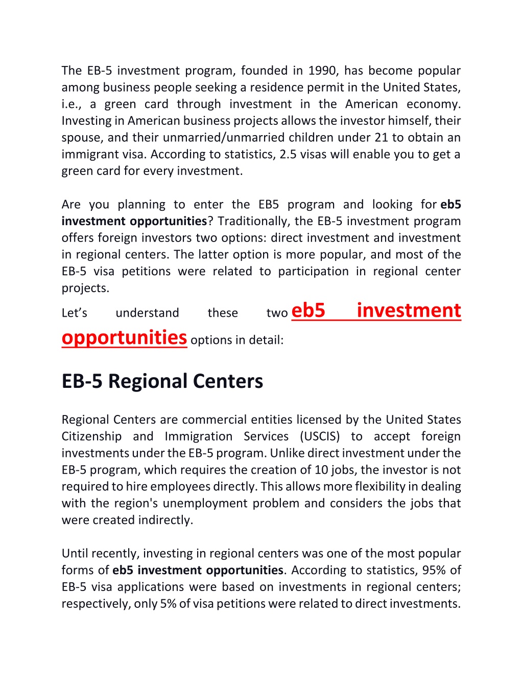 PPT - EB5 Investment Opportunities To Enter The United States ...