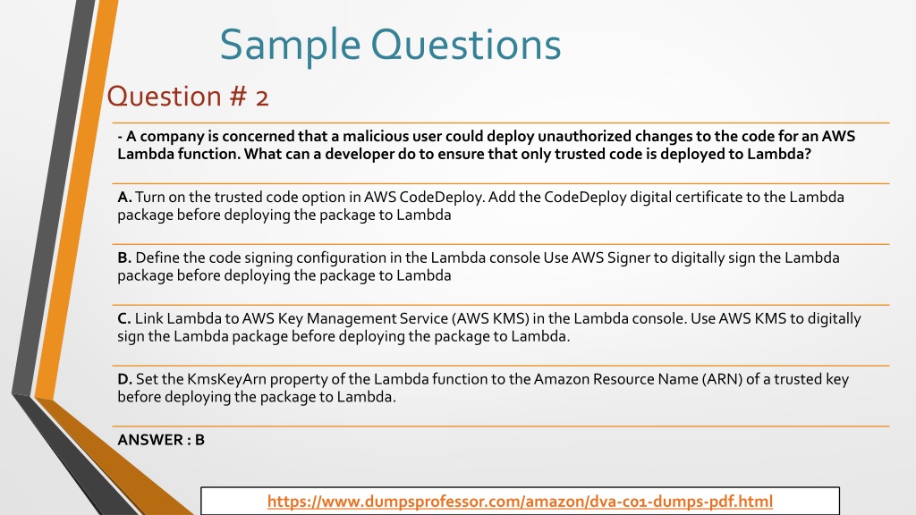 PPT - Amazon DVA-C01 Dumps | DVA-C01 Practice Questions PowerPoint Presentation - ID:11640832