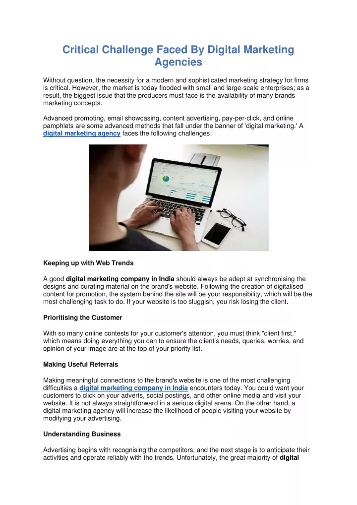 PPT - Critical Challenge Faced By Digital Marketing Agencies PowerPoint Presentation - ID:11640950