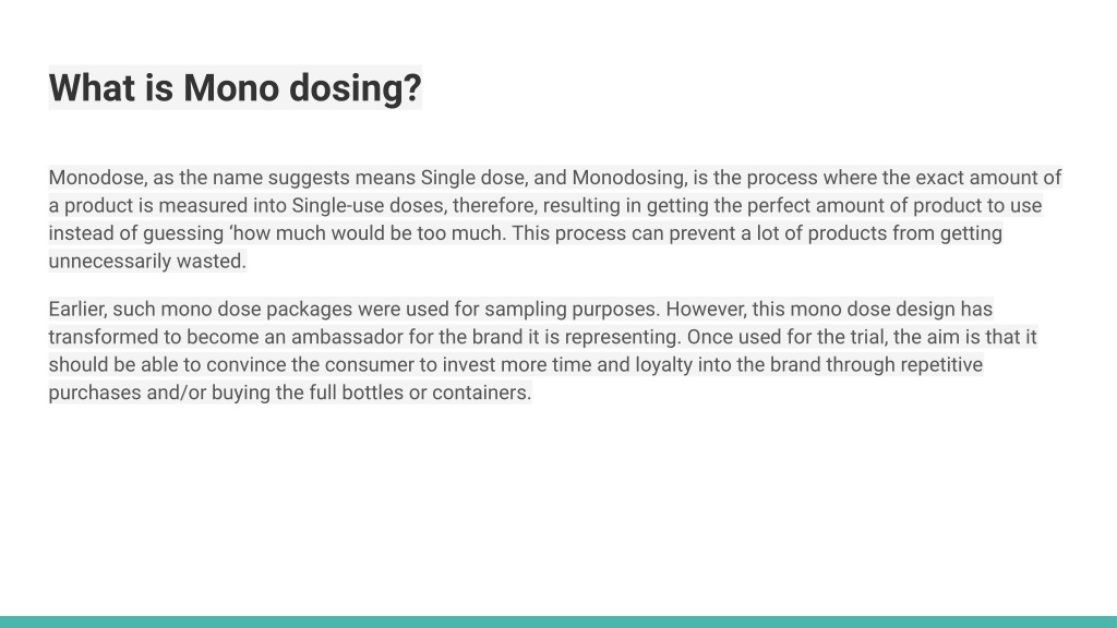 PPT - What are Monodose products and their rising demand in beauty ...