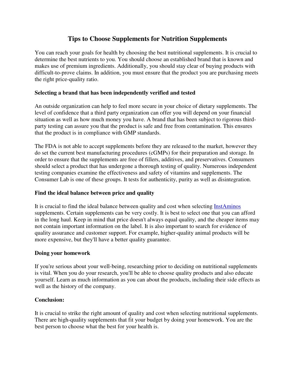 PPT - Tips to Choose Supplements for Nutrition Supplements PowerPoint ...