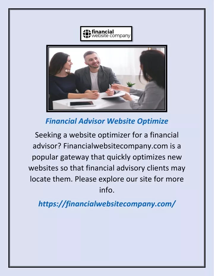 PPT - Financial Advisor Website Optimize | Financialwebsitecompany.com ...