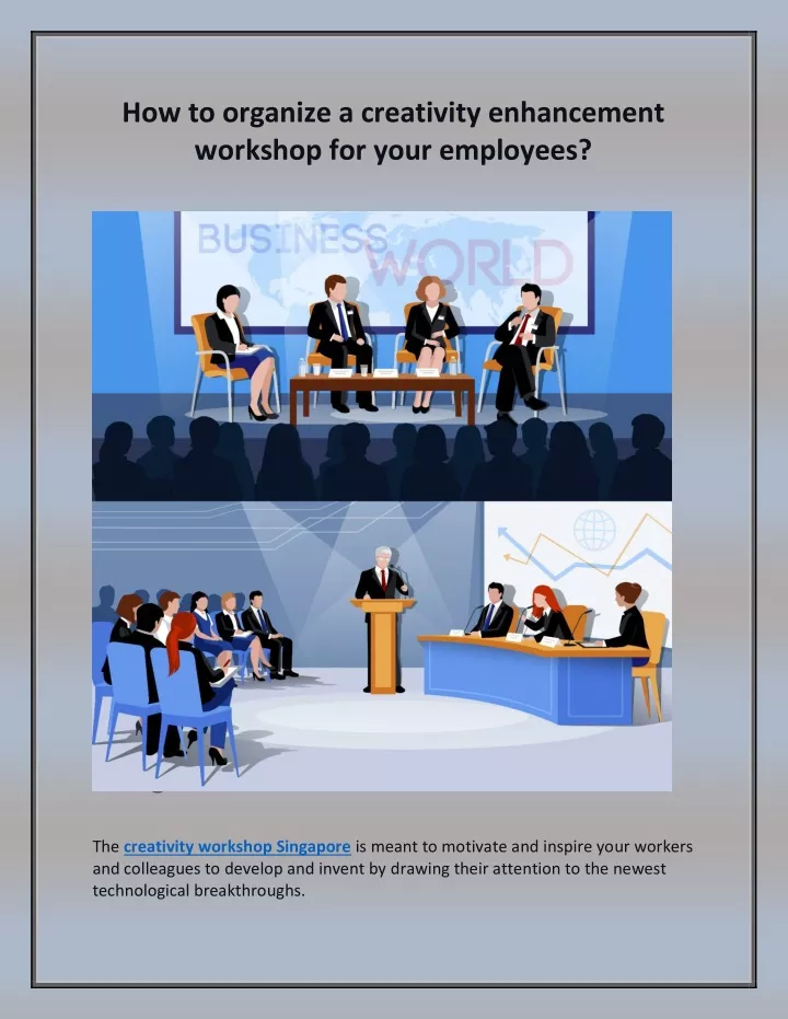 PPT - How to organize a creativity enhancement workshop for your ...