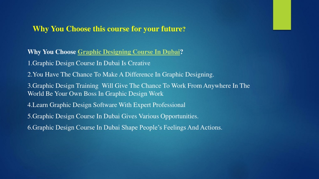 PPT - Why you go to Graphic Designing Course in Dubai - Elegant ...