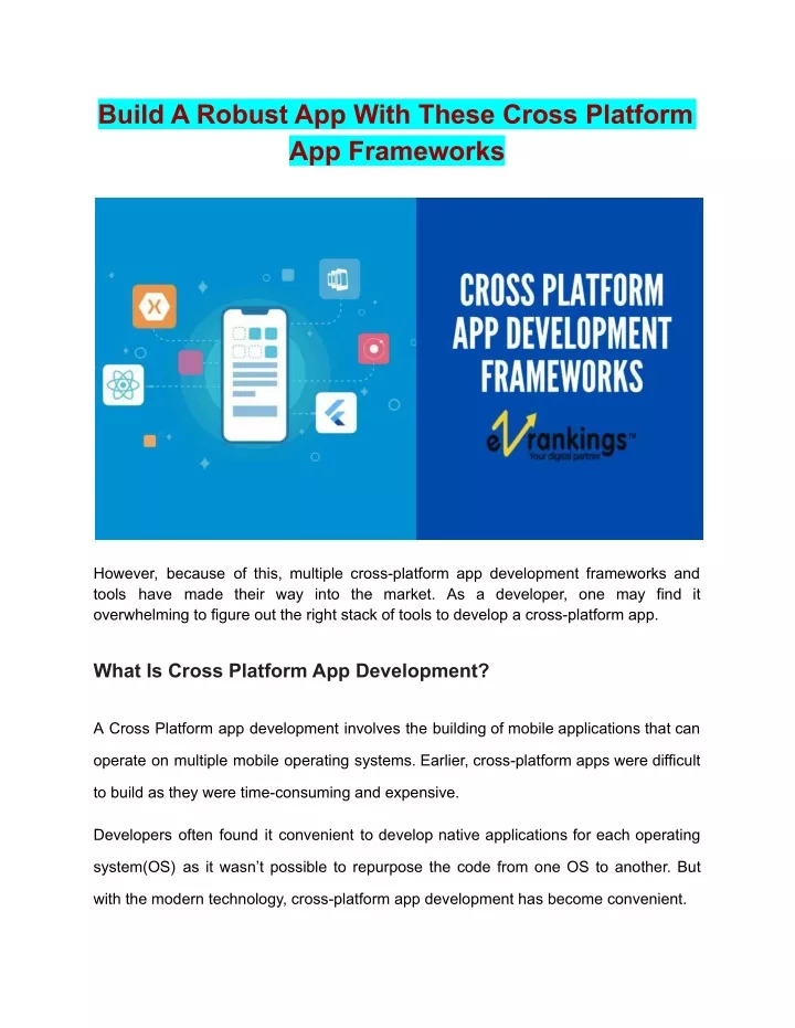 PPT - Build A Robust App With These Cross Platform App Frameworks ...