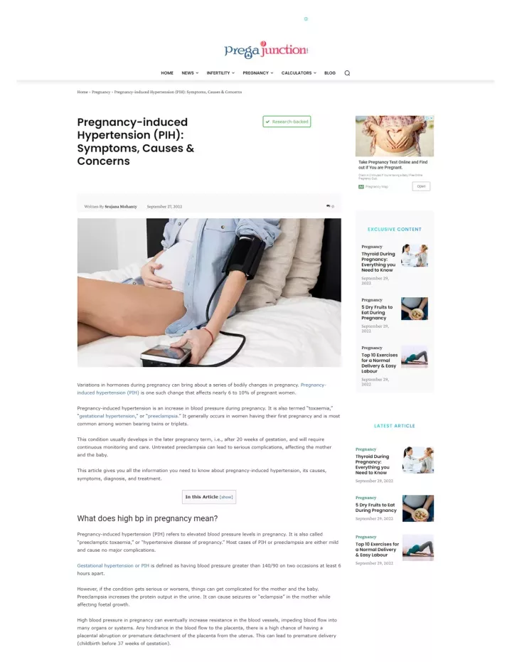 PPT - Pregnancy Induced Hypertension (PIH) - Symptoms, Causes ...