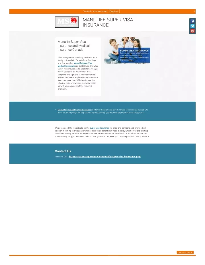 PPT - Manulife Super Visa Insurance and Medical Insurance Canada ...