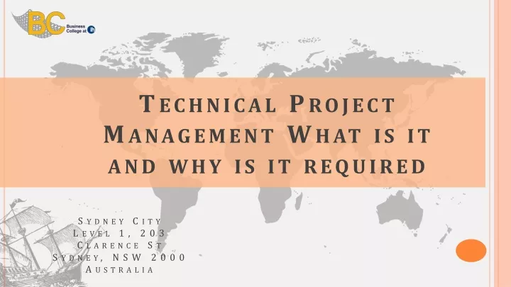 PPT - Technical Project Management What is it and why is it required ...