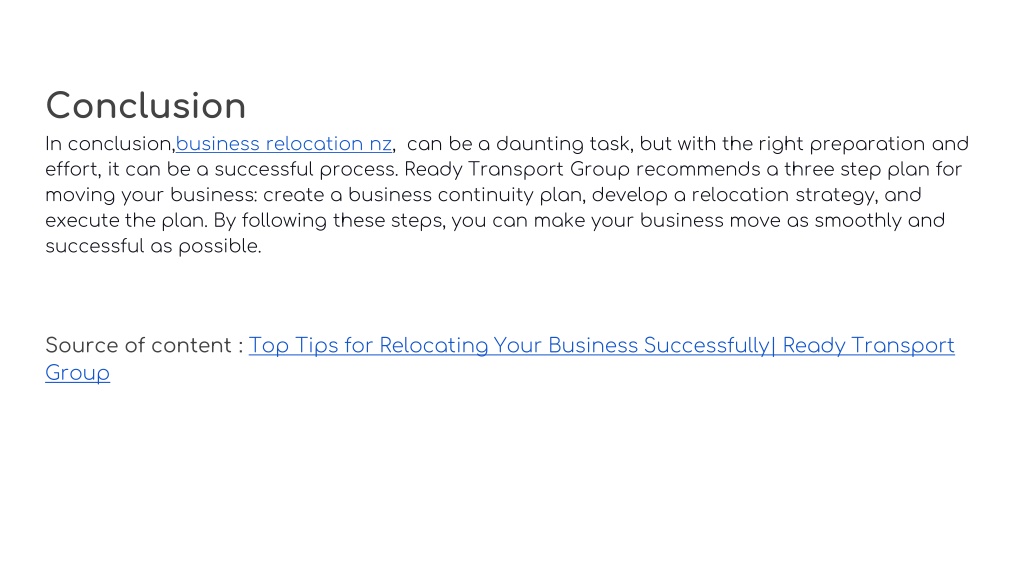 PPT - Top Tips for Relocating Your Business Successfully_ Ready ...