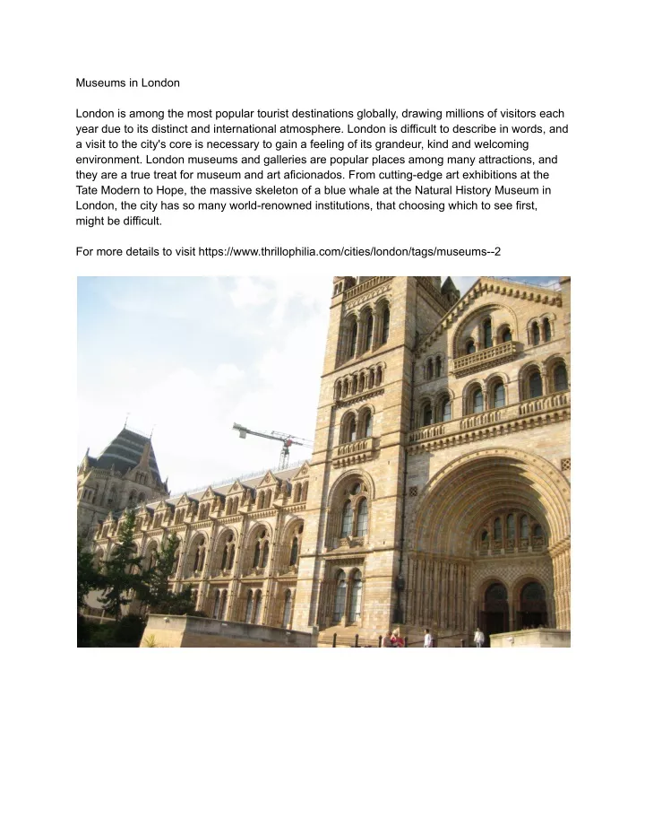 PPT - Museums in London PowerPoint Presentation, free download - ID ...