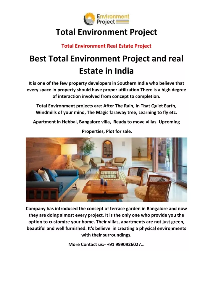 PPT - Top Best Total Environment project and real estate in India ...