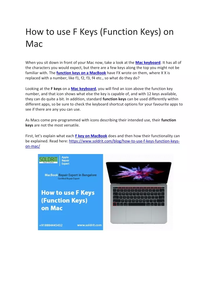PPT How To Use F Keys Function Keys On Mac PowerPoint Presentation 