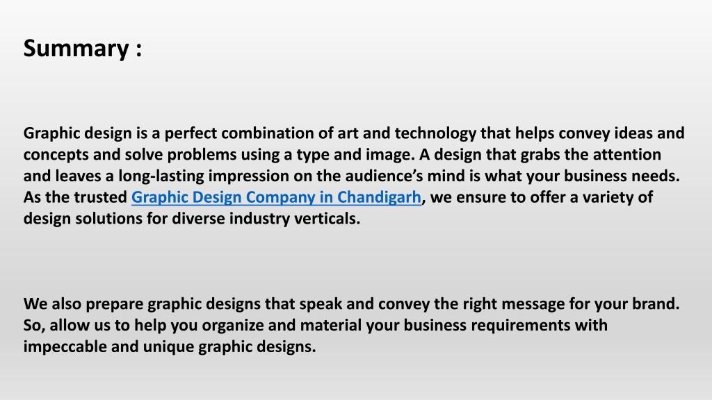 PPT - Best Graphic design in Chandigarh PowerPoint Presentation, free ...