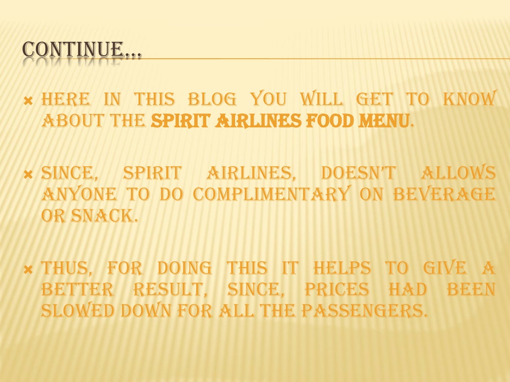 PPT - Spirit Airlines food menu information PowerPoint Presentation ...