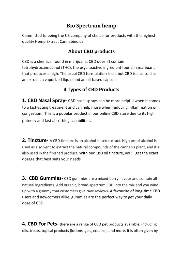 PPT - Bio Spectrum hemp (1) PowerPoint Presentation, free download - ID ...