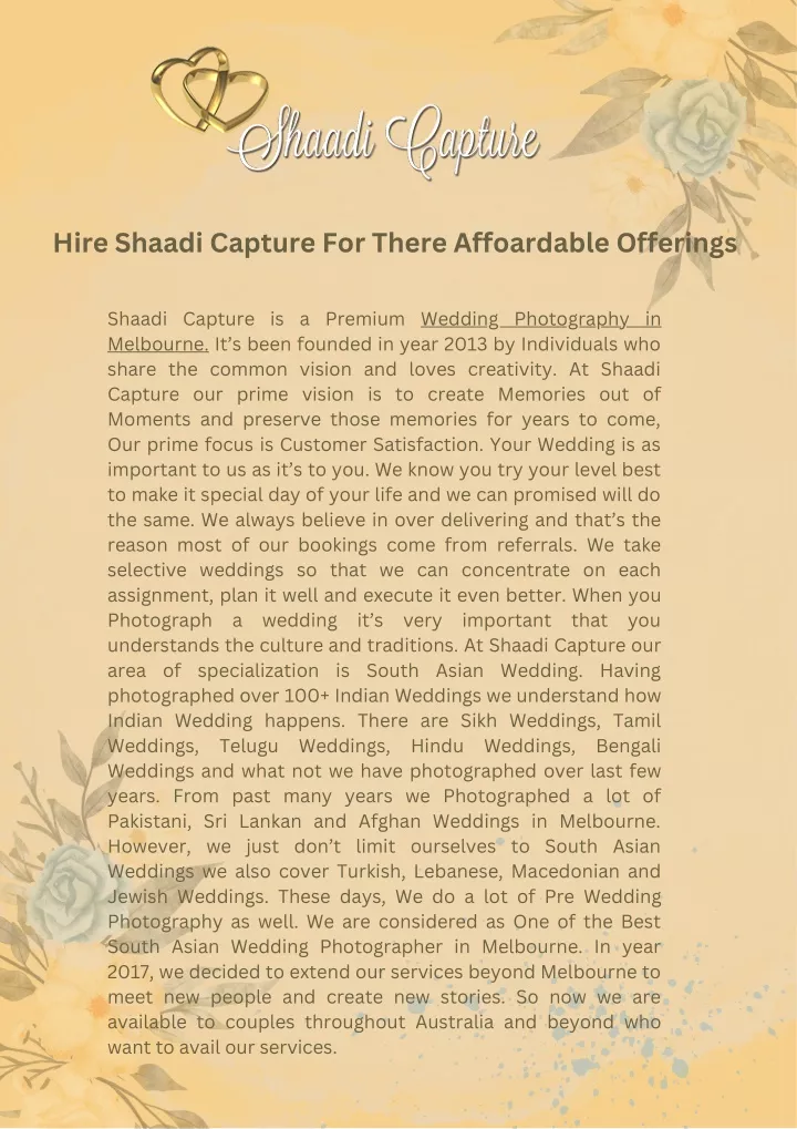PPT - Hire Shaadi Capture For There Affaordable Offerings PowerPoint ...