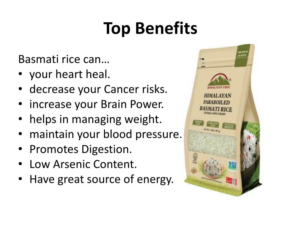 PPT - Health Benefits of Long Basmati Rice PowerPoint Presentation ...