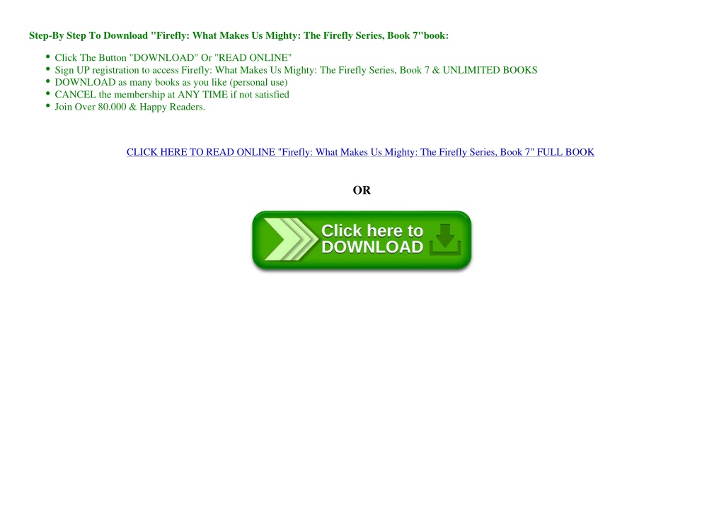 PPT - DOWNLOAD EBOOK Firefly What Makes Us Mighty The Firefly Series ...