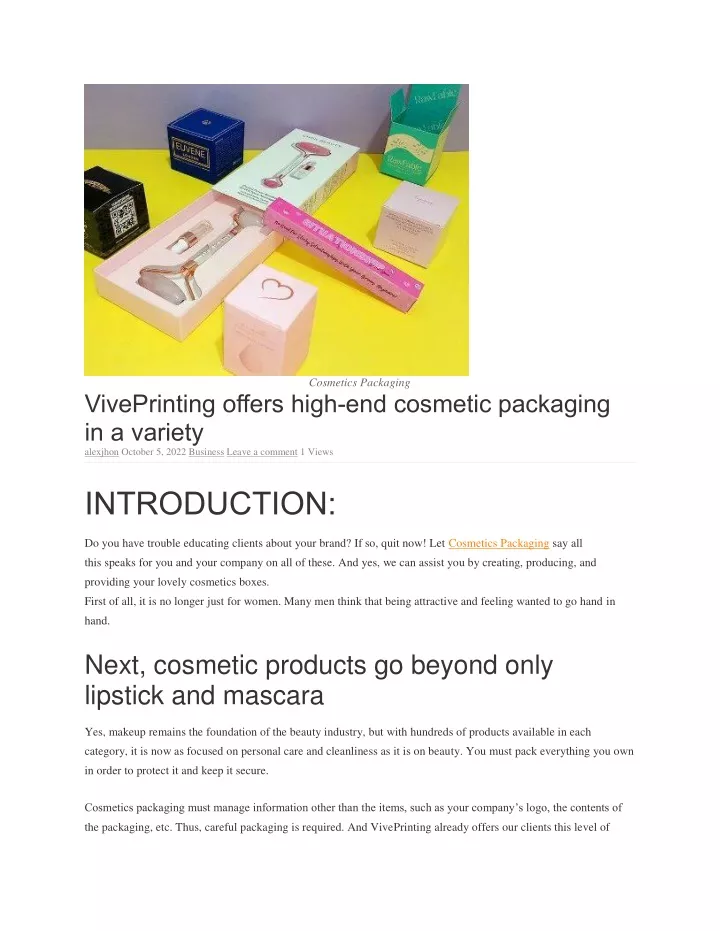 PPT - Cosmetics Packaging PowerPoint Presentation, free download - ID ...