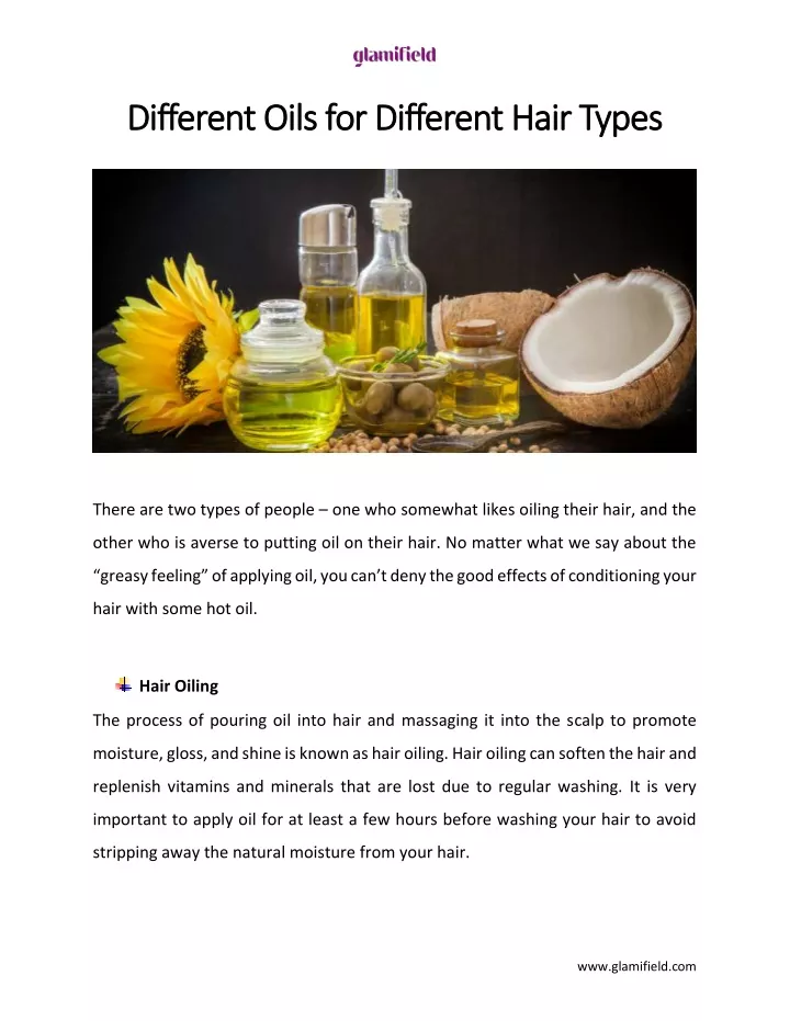PPT - Different Oils for Different Hair Types PowerPoint Presentation ...