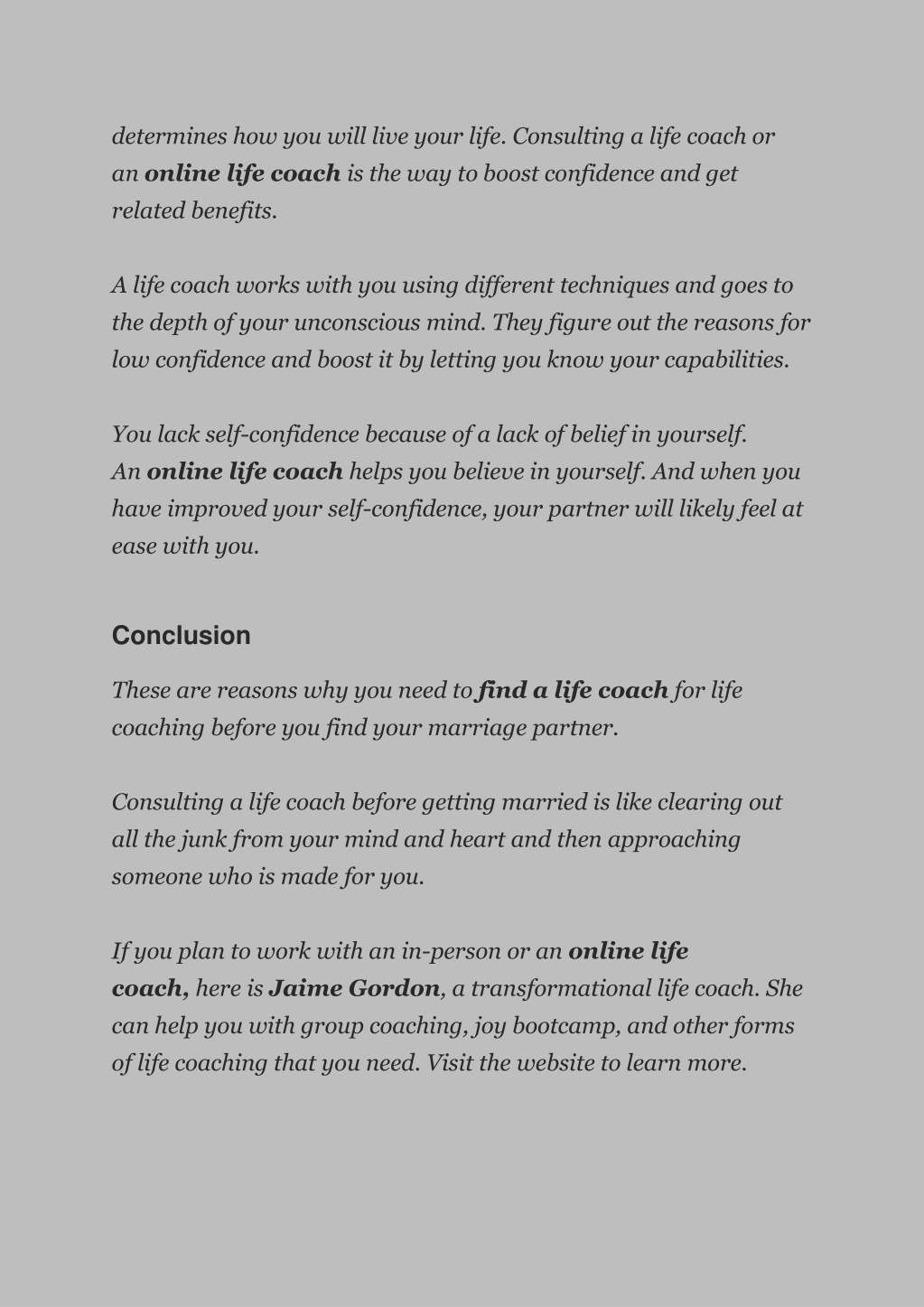 PPT - 3 Reasons to Consult a Life Coach Before Finding a Marriage ...