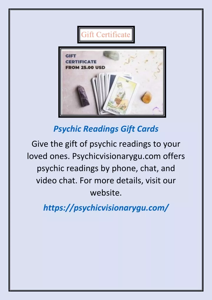 PPT - Psychic Readings Gift Cards | Psychicvisionarygu.com PowerPoint ...