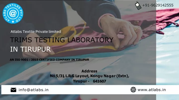PPT - Quality Trims Testing Laboratory Private Limited in Tirupur ...