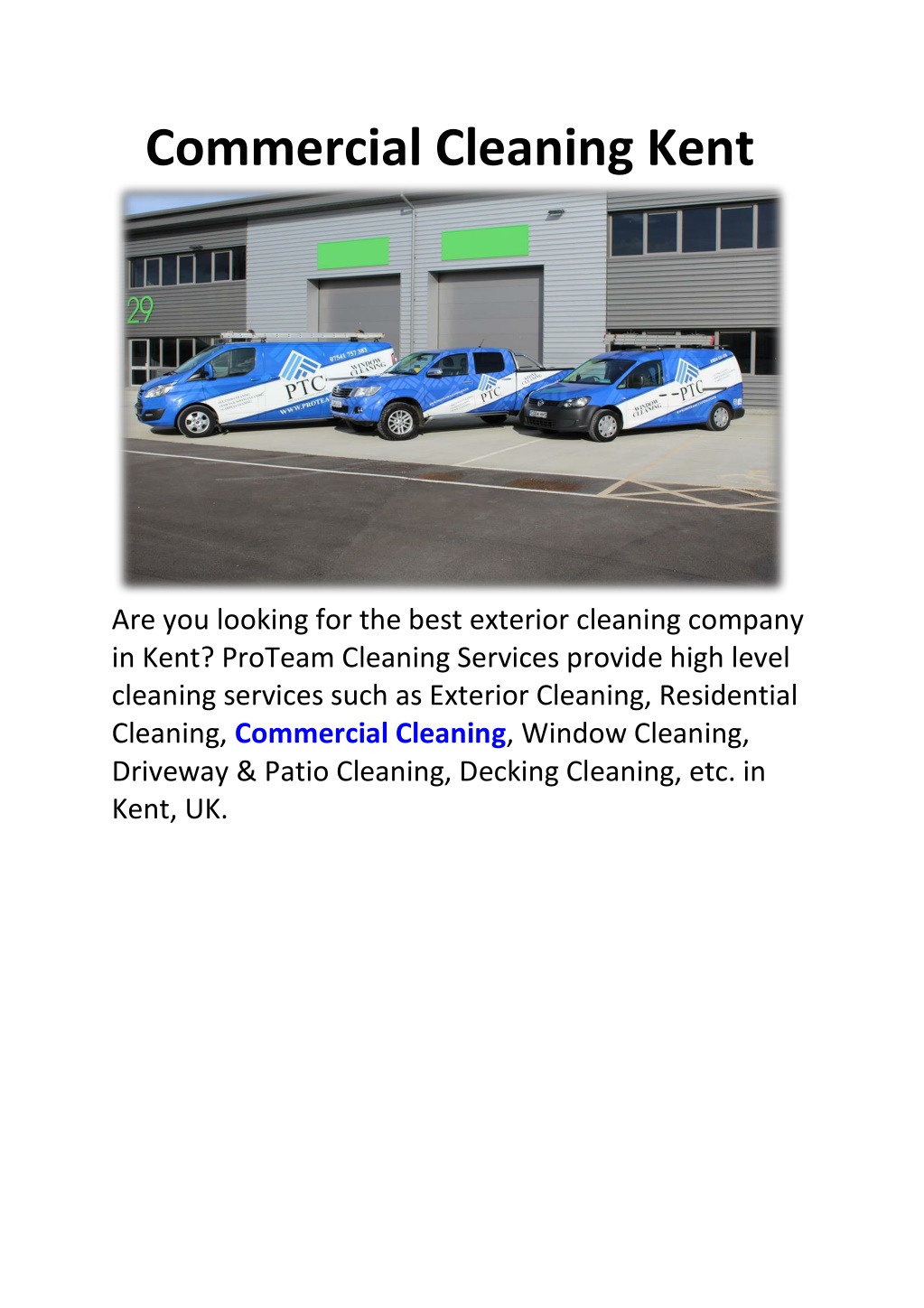 PPT - Commercial Cleaning Kent PowerPoint Presentation, free download ...