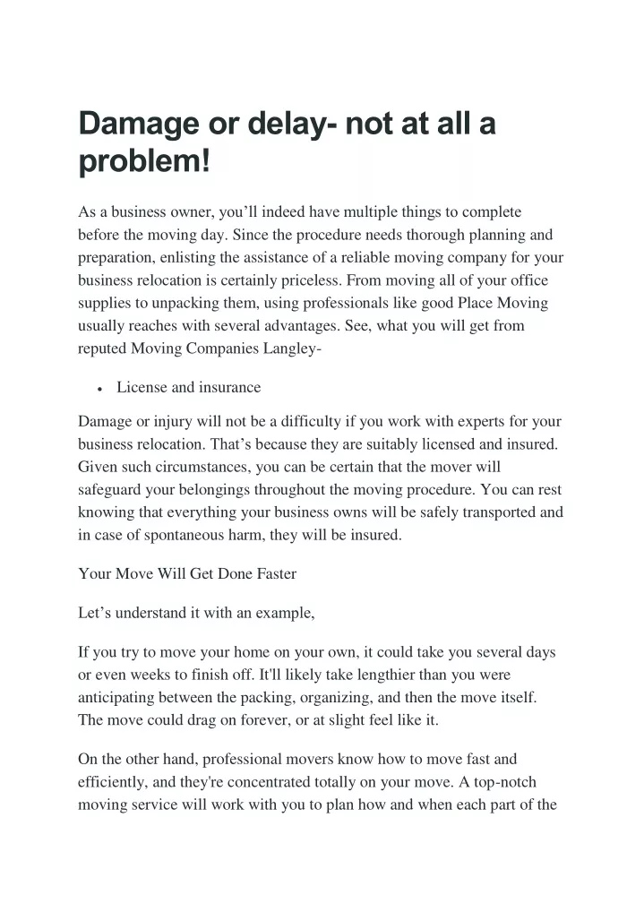 PPT - Damage or delay- not at all a problem PowerPoint Presentation ...