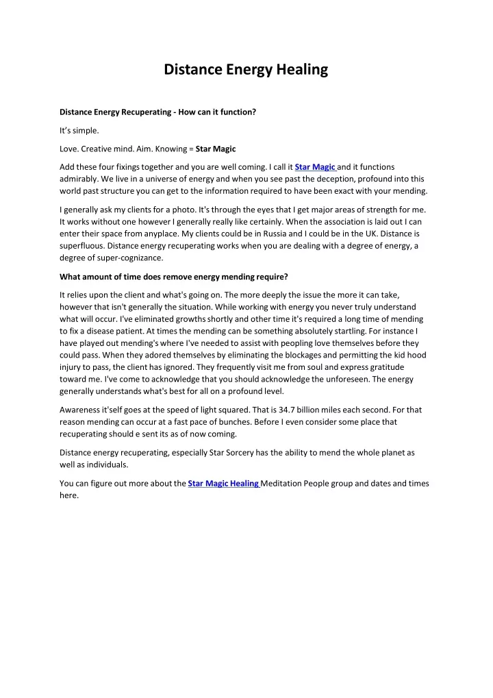 PPT - Distance Energy Healing PowerPoint Presentation, free download ...