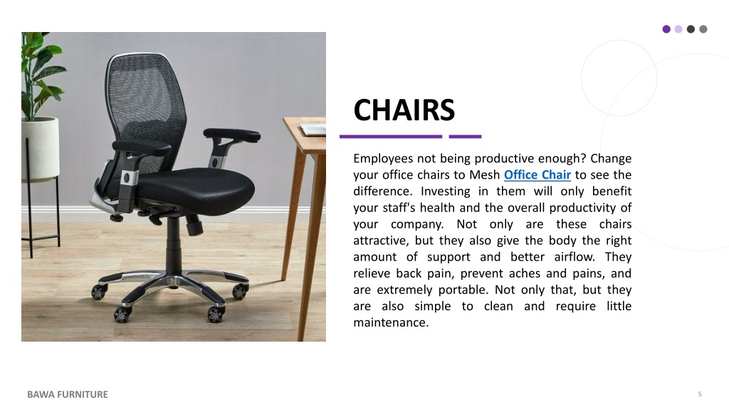 PPT - Stylish office chairs for your company for Bawa Furniture ...