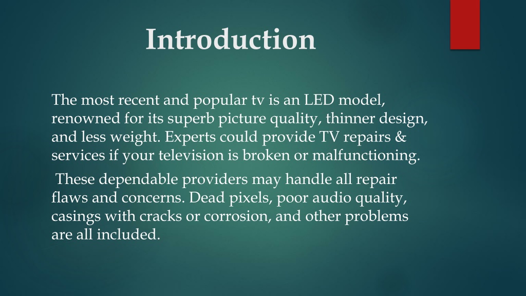 PPT - Benefits of led TV Screen Repair PowerPoint Presentation, free ...