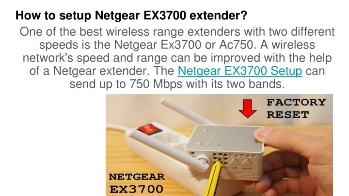 PPT - How to setup Netgear EX3700 extender PowerPoint Presentation ...