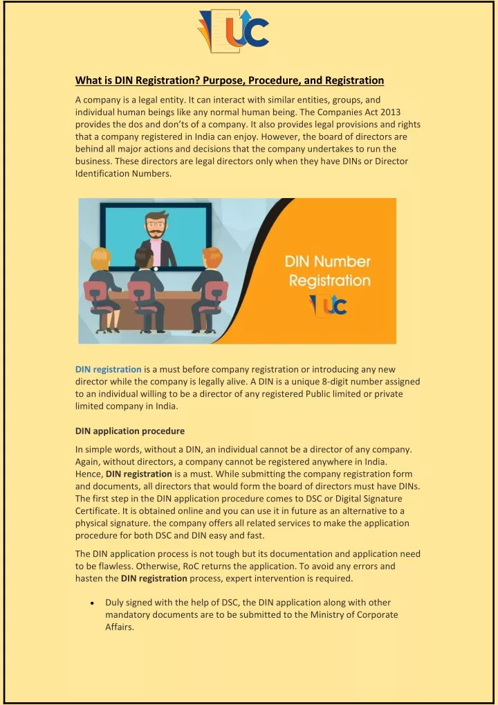 PPT - What is DIN Registration? Purpose, Procedure, and Registration ...