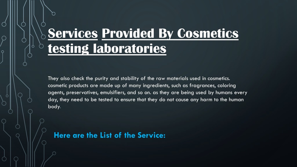PPT - Leading Cosmetics Testing Laboratory For All Your Skin Care ...