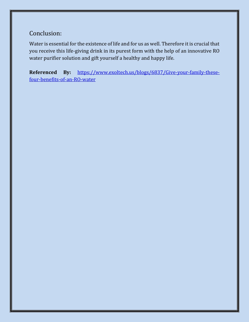 PPT - Give your Family These Four Benefits of an RO Water Purifier ...