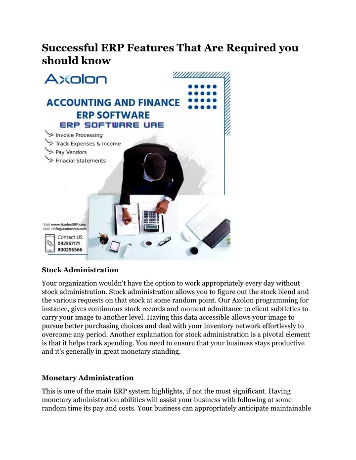 PPT - Successful ERP Features That Are Required you should know ...