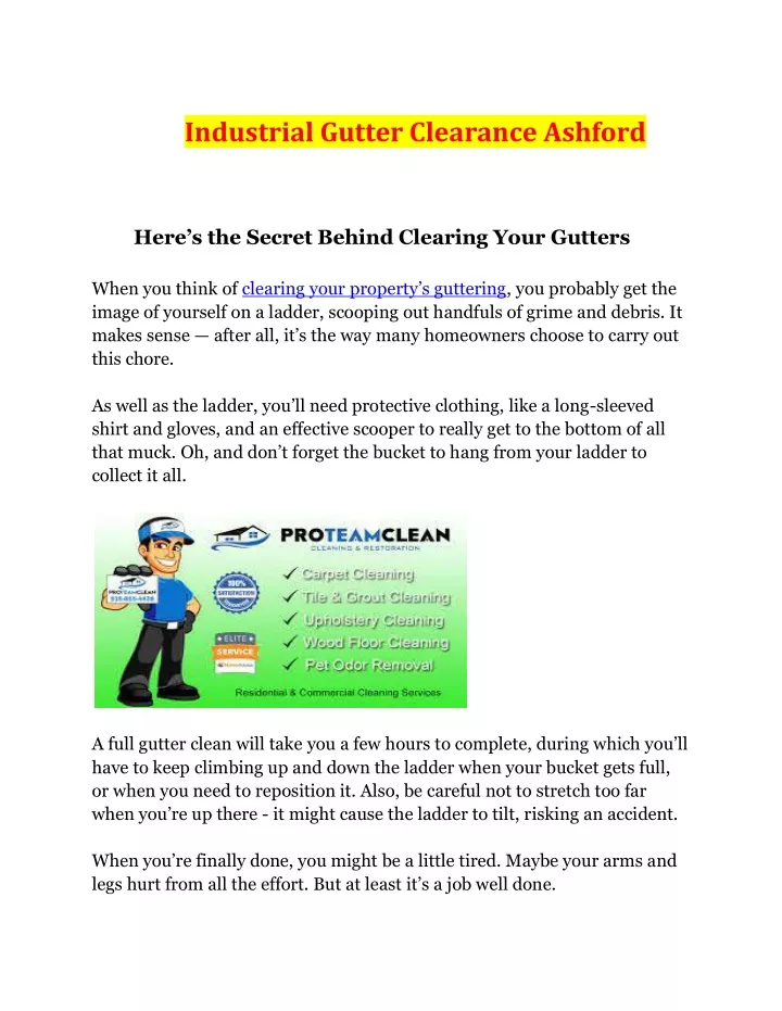 PPT - Industrial Gutter Clearance Ashford PowerPoint Presentation, free ...