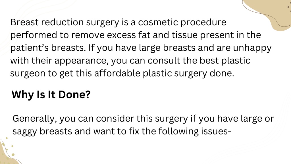 PPT - Important Things To Learn About Breast Reduction Surgery ...