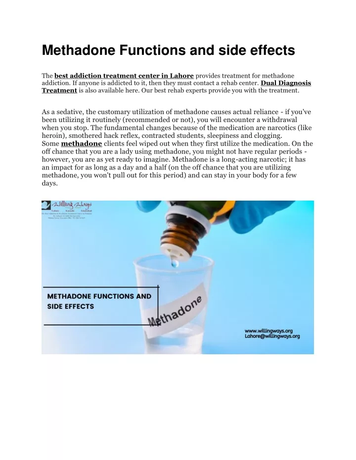 PPT - Methadone Functions and side effects PowerPoint Presentation ...
