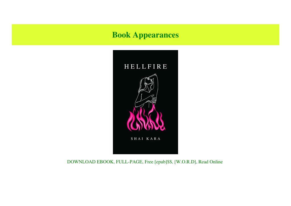 PPT - [PDF] DOWNLOAD READ Hellfire A Poetry Collection Free Book ...