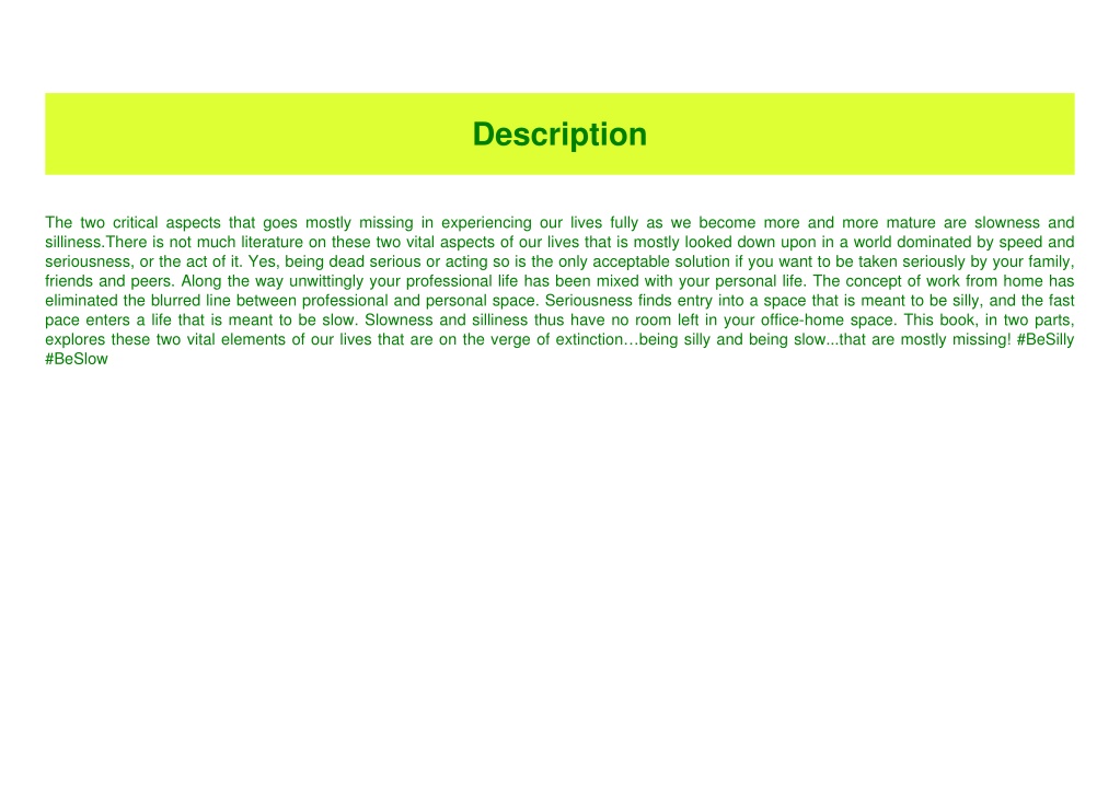 PPT - {EBOOK} Mostly Missing Be Silly Be Slow (DOWNLOAD E.B.O.O.K ...
