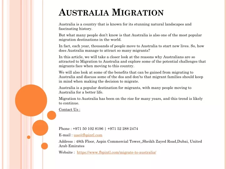 PPT - Australia Migration PowerPoint Presentation, free download - ID ...